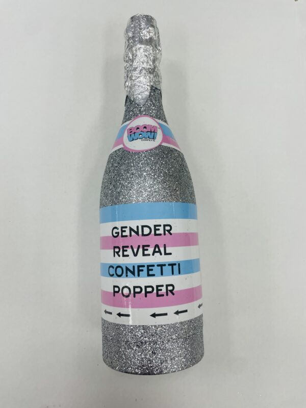 GENDER REVEAL CHAMPAGNE CONFETTI POPPER - Yolo Party Shop